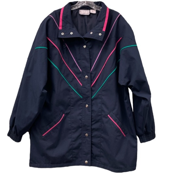 Blair | Jackets & Coats | 8s Blair Navy Blue Coat Pastel Piping Trim ...